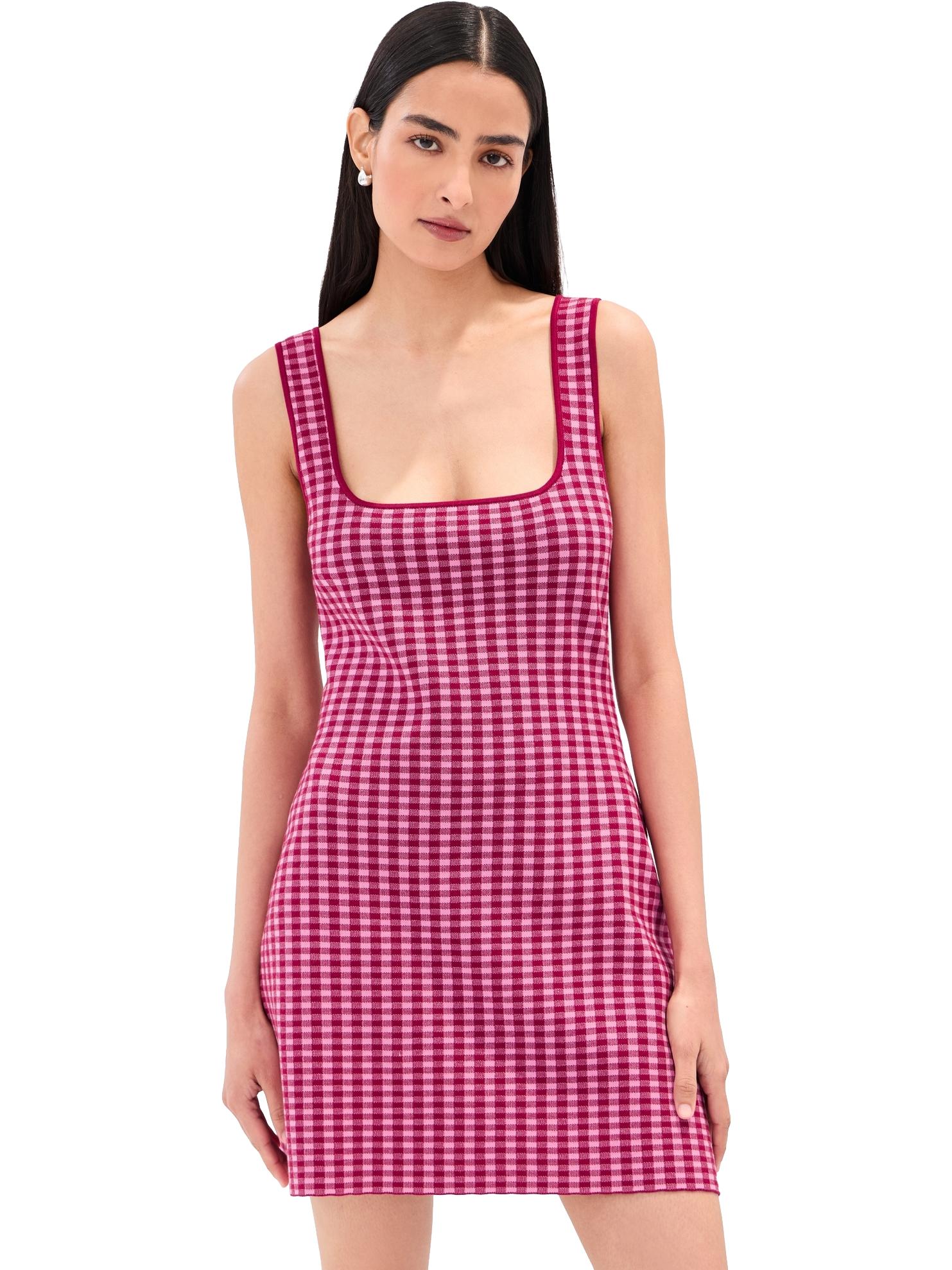 LE BOP LE BOP Gingham Knit Mini Dress